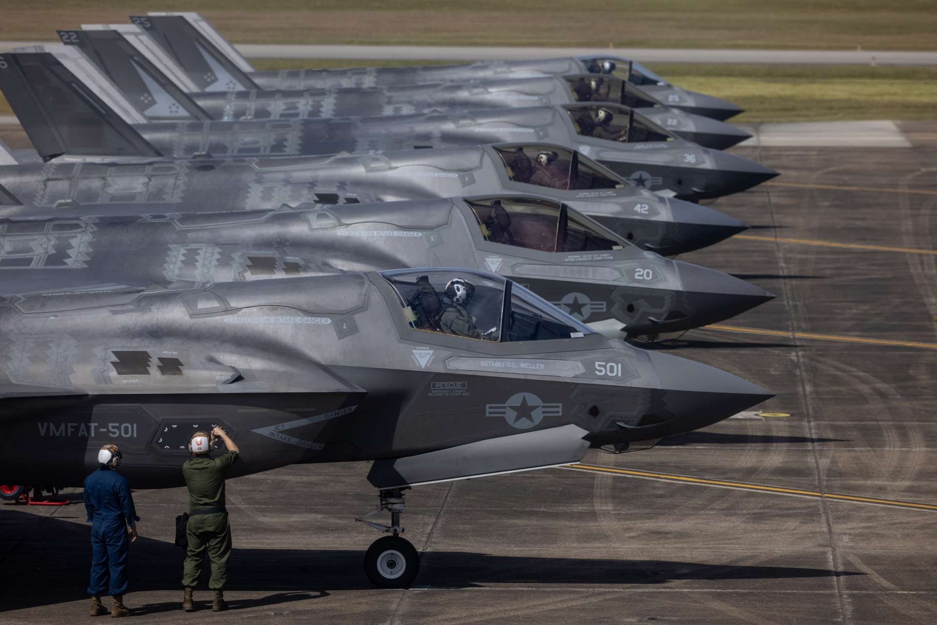 US Marine Corps famous America's Squadron welcomes first F-35B Block 4 stealth fighter